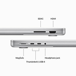 Apple 2023 MacBook Pro Laptop M3 chip with 8‑core CPU, 10‑core GPU: Built for Apple Intelligence, 14.2-inch Liquid Retina XDR Display, 8GB Unified Memory, 1TB SSD Storage; Silver