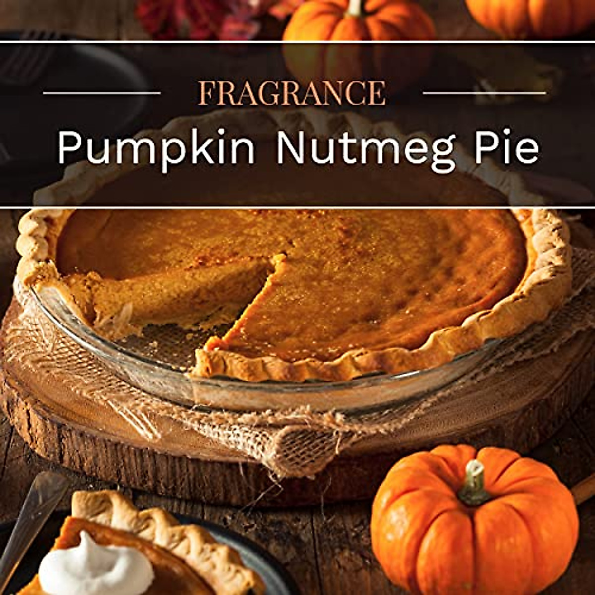 Candle-lite Scented Candles, Pumpkin Nutmeg Pie Fragrance, One 10 oz. Three Wick Aromatherapy Candle with 20-40 Hours of Burn Time, Orange Color