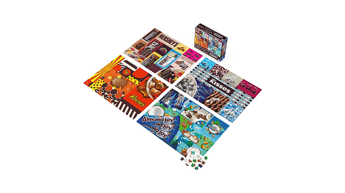 Hershey's 4 Puzzle Multipack - Build Mega Chocolate Puzzle for All Ages