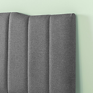 ZINUS Satish Upholstered Headboard Channel Stitched Upholstery, Easy Assembly, Full, Gray