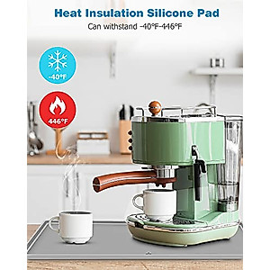 Under Sink Mat Waterproof 28"x22" Kitchen Cabinet Mat - Silicone Under Sink Liner Drip Tray with Drain Hole for The Kitchen, Bath, and Laundry Cabinets