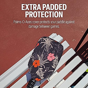 Palms-O-Aces Elongated Pickleball Paddle Cover - Protect Your Paddle with Our Durable and Padded Pickleball Paddle Covers Elongated - Zipper Closure and Canvas Material Elongated Pickleball Cover
