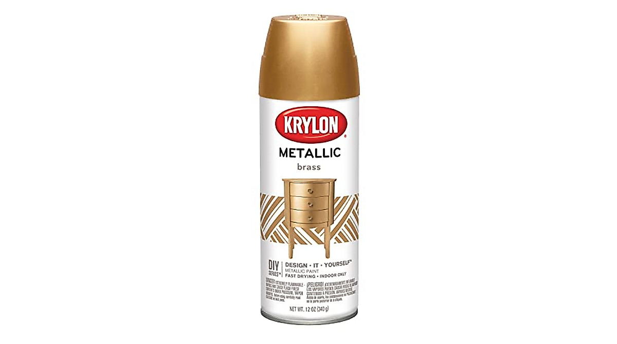 Krylon Metallic Brass Spray Paint - High-Gloss Finish | 11 Oz