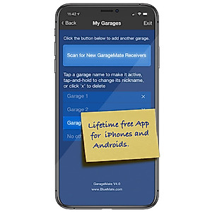 GarageMax: Open Your Garage with Your iPhones, Androids, or Apple Watch. Easy Setup. Secure. Bluetooth®4.0. Please Read Description Fully Before Ordering