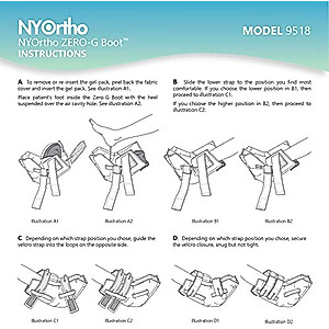 NYOrtho Heel Protector Cushion - Pressure Relieving Pillow with Cooling Gel Pack For Heel Ulcers, Opening At The Heal Soft Fabric Average Adult | Single Boot