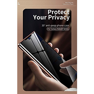 KMXDD Anti-Peeping Galaxy Note 20 Ultra 360° Full Body Case,Clear Double Sided Tempered Glass [Magnetic Adsorption] Metal Bumper Protection Privacy Cover for Note 20 Ultra (Black, Note 20 Ultra)