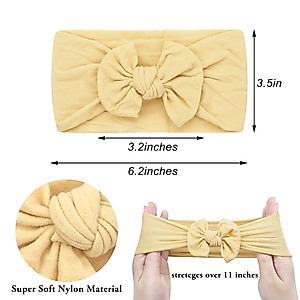 CÉLLOT Super Stretchy Soft Knot Headbands with Hair Bows Head Wrap Hair Accessories For Newborn Baby Girls Infant Toddlers Kids