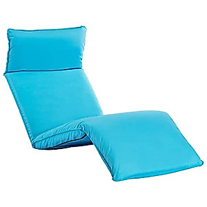 vidaXL Foldable Sunlounger Outdoor Garden Patio Beach Backyard Terrace Pool Sunbed Lounge Bed Seating Camping Folding Oxford Fabric Blue