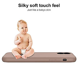 DEENAKIN iPhone 11 Case with Screen Protector,Soft Flexible Silicone Gel Rubber Bumper Cover,Slim Fit Shockproof Protective Phone Case for iPhone 11 6.1" Light Brown