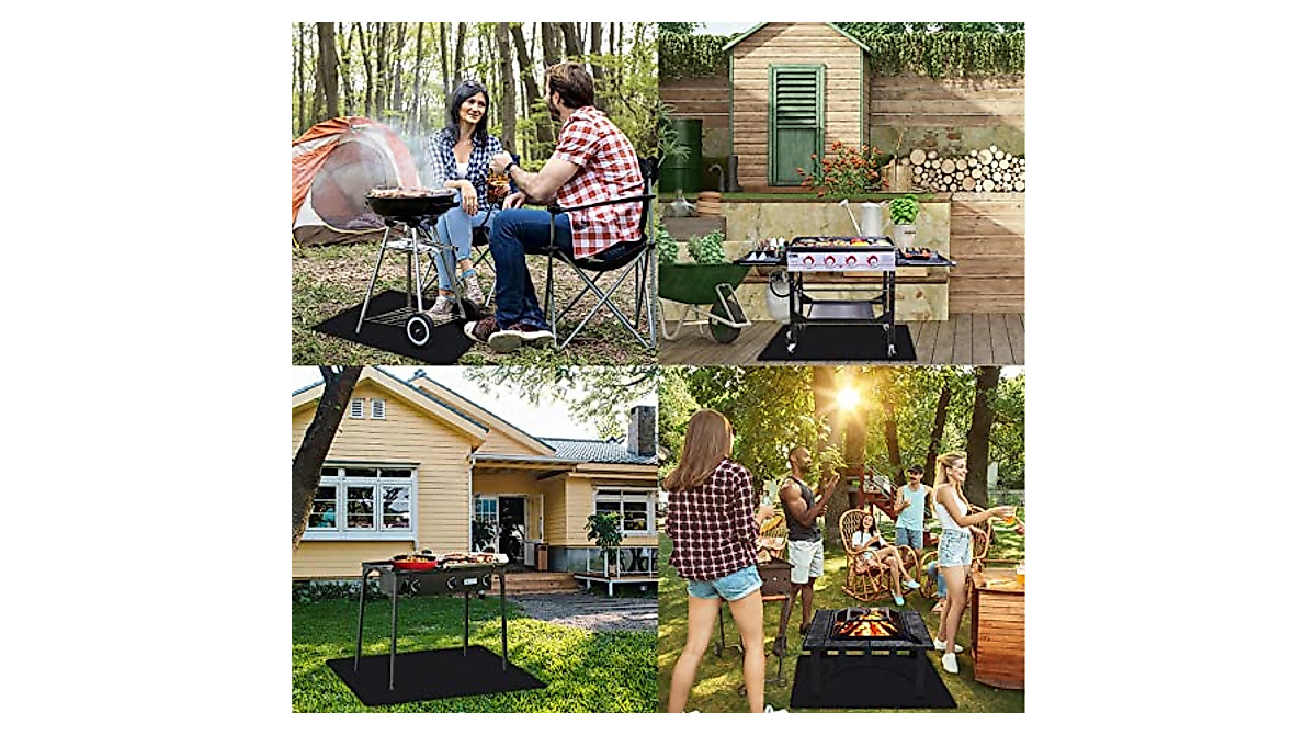 SIRUITON Large Under Grill Mat - Protect Decks & Patios from Grease