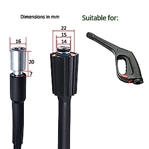 High Pressure Washer Hose 32ft * 2300psi，Replacement High Pressure Hose, Compatible with Some of old Portland Pulsar Husky TaskForce Powerwasher TaskMaster Electric Pressure Washers