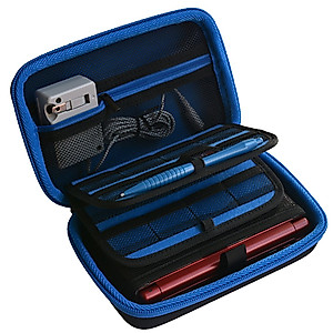 New 3DS XL Case, New 2DS XL Case, Deluxe Hard Protective Carrying Case for New Nintendo 3DS XL, 2DS XL - Fits AC Wall Charger, Travel Case with 16 Game Storage Holders - Blue