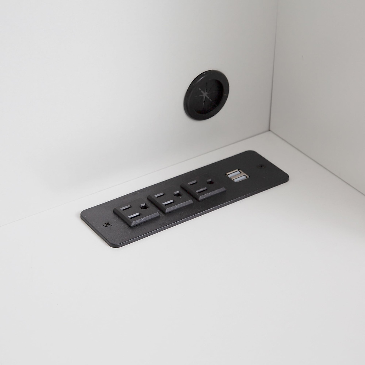 Holaki Computer Desk with Hutch & Bookshelf,Wood Executive Desk Teens Student Desk Writing Laptop Home Office Desk with Drawers,3 AC Outlets and 2 USB Charging Ports,Study Laptop Table for Home(White)