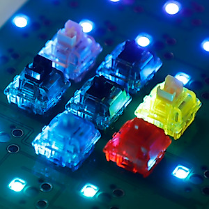 Gateron Ink Series V2 Transparent Smokey Housing 5 pin Switches Black Silent Black Blue Box Yellow Red Custom Switch for All Mechanical Keyboard (Ink Black 70 PCS)