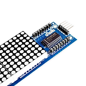 Onyehn 2pcs MAX7219 Dot Matrix Module(Red Light) 4 in 1 Display for Arduino Microcontroller with 5Pin Line(Christmas Decoration DIY Letters Electronic Display)
