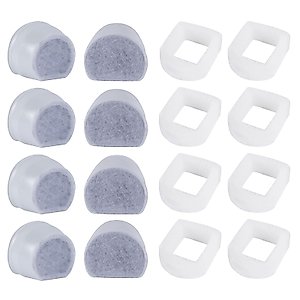 MyfatBOSS Cat Water Fountain Filter, Pre-Sponge Pet Fountain Filter & Replacement Carbon Filters Fit for Petsafe for Drinkwell Fountain-Gallon Avalon Pagoda Seascape Seaside Pet Fountains 8+8Pack