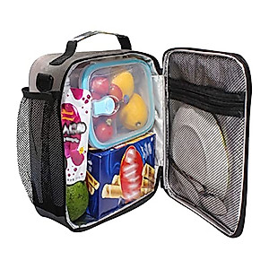AUUXVA Vintage Locomotive Kids Lunch Bag, 10.5 x 3.5 x 9.5 in, Polyester