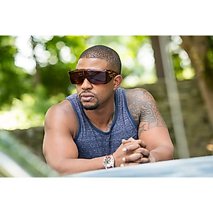 BluBlocker, StarShield Fit Over Sunglasses with Scratch Resistant Lens | Blocks 100% of Blue Light and UVA & UVB Rays | Retro | Gender Neutral for Men, Women, & Everyone | Blue Blocker | 2355K |