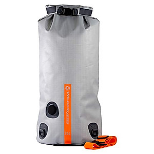 Wilderness Systems Waterproof XPEL Dry Bag with Valve & Shoulder Strap - Size - converts to Cooler, Grey, 35L