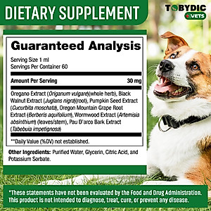 Tobydic Cats & Dogs Natural Broad Spectrum Treatment & Liquid Herbal Medicine - Medication Helps Remove Toxins - Supplement Drops Made in USA