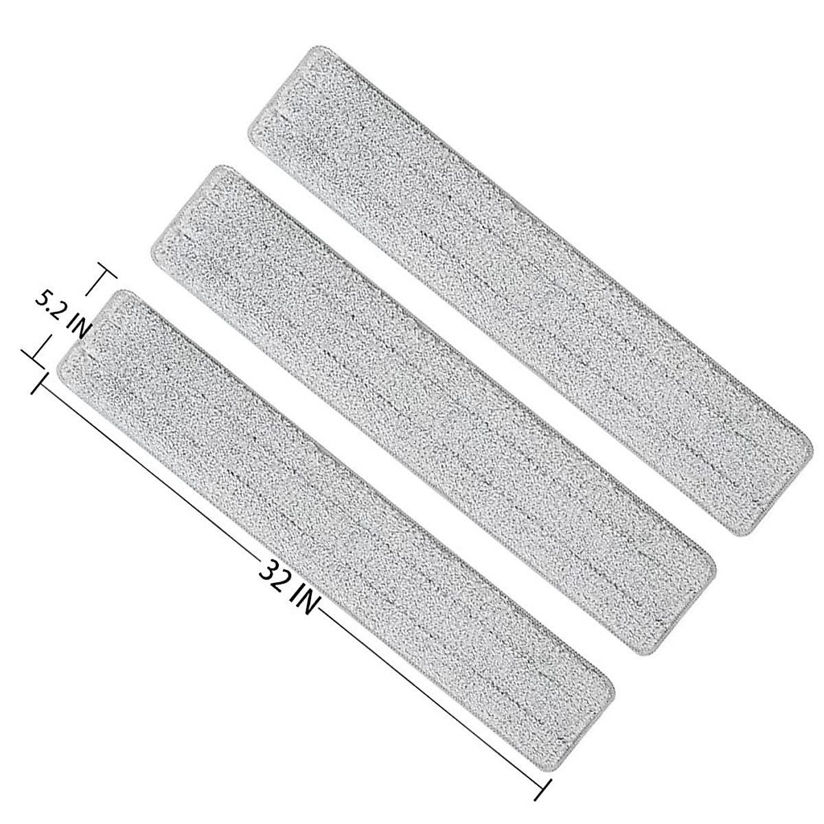 Mop Pads 32 inch mop Pads Replacement 6 Pack mop Head Replacement mop Refills Washable Microfiber Pads Commercial Reusable Mop Head Wet Dry Mops Refill Fit for Most Flat Mop Frame