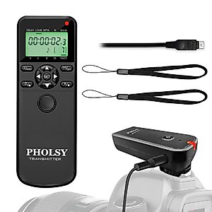 PHOLSY O6 for Olympus Remote Shutter Wireless Timer Remote with LCD and HDR for Olympus OMD EM1, EM5 II, EM10 II, Pen-F, EPL8, EPL7, EPL6, EPL5, EPL3, EPL2, EP5, E600 Replace Olympus RM-UC1