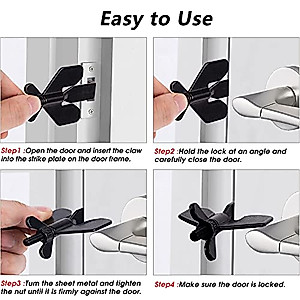 AceMining Portable Door Lock Home Security Door Locker Travel Lockdown Locks for Additional Safety and Privacy Perfect for Traveling Hotel Home Apartment College