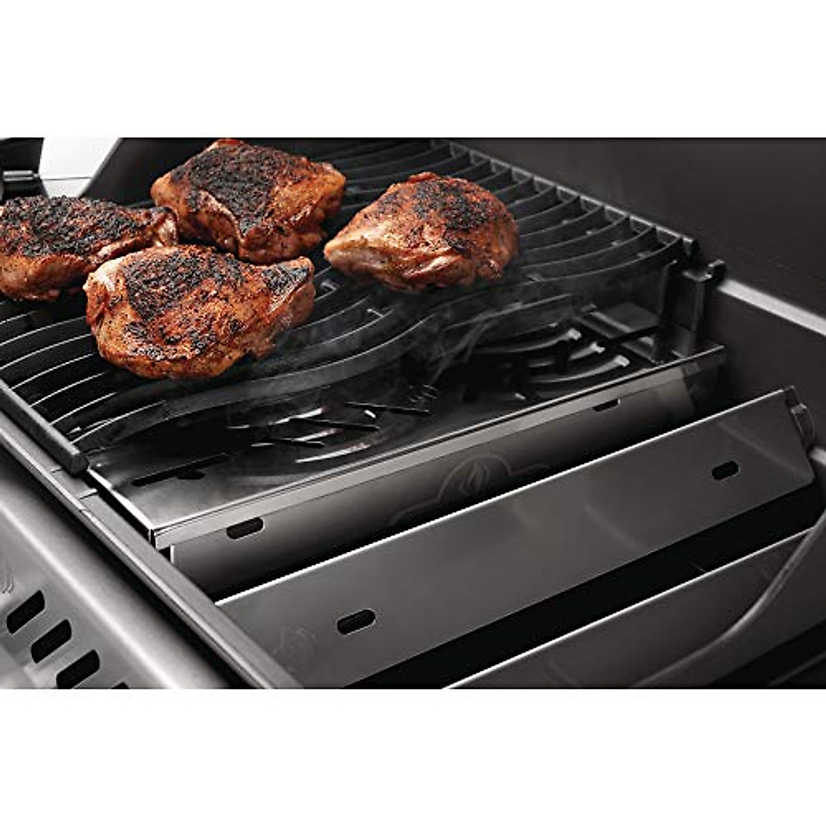 Napoleon Stainless Steel Smoker Box 67013 Add Smoky Flavor to BBQ, Easily Turn Gas Grill Into Smoker, Add Wood Chips or Chunks to Smoke Food on Barbecue 16.25 x 2.54 x 3.5