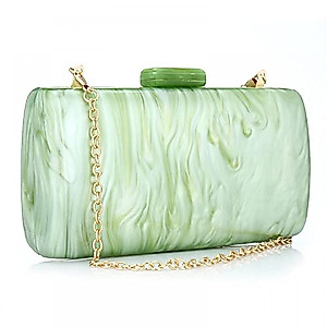 Buric Clutch Purses for Women Elegant Evening Bag Clutch Crossbody Bag with Detachable Chain for Prom/Party/Present/Wedding (Light Green)