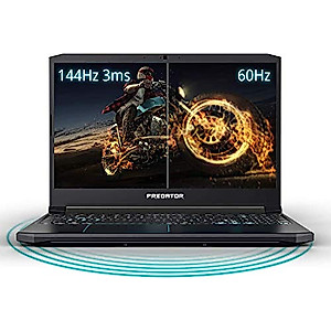 Acer Predator Helios 300 Gaming Laptop, Intel Core i7-9750H, GeForce RTX 2060, 15.6" Full HD 144Hz Display, 3ms Response Time, 16GB DDR4, 512GB PCIe NVMe SSD, RGB Backlit Keyboard, PH315-52-75DE,Black