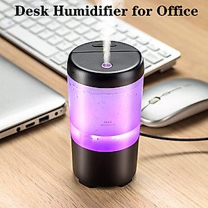 One Fire Car Diffuser Mini Humidifier,Portable Humidifiers Small Car Humidifier,7 Colors Desk Humidifier Car Essential Oil Diffuser,Mini Diffuser for Car Scent Diffuser,USB Travel Humidifiers Diffuser
