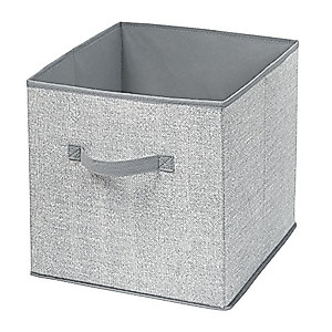 InterDesign Aldo Fabric Closet Storage Organizer Cube for Toys, Sweaters, Accessories - Gray