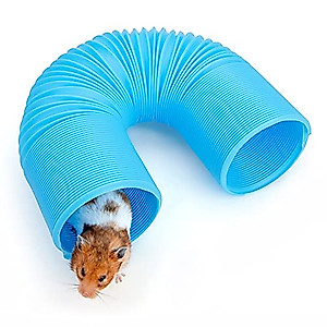 Niteangel Small Pet Fun Tunnel, 39 x 4 inches - Fit Adult Ferrets and Rats (Blue)