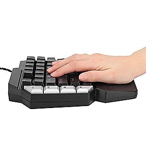 One-Handed Gaming Keyboard, 38 Keys Mechanical Numpad ​with LED Backlit, Gaming Keypad for PC Gamer, Wired USB Numeric Keypad, Portable Mini Number Pad