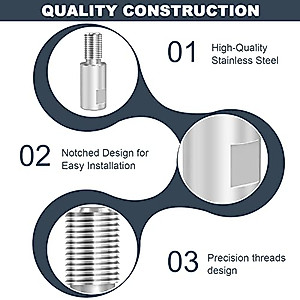 Uningmng Airway Buff Extender, Airway Buffing Wheel Extension Shaft  for Aluminum Wheel Polishing Kit, Angle Grinder Extension Connecting Rod, Rotary Polisher Accessory