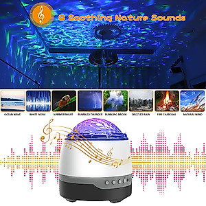 Galaxy Projector,Star Projector for Bedroom,Remote Control & White Noise Bluetooth Speaker,8 Soother Sounds,Timer,LED Night Lights for Kids Room, Adults Home Theater, Party, Living Room Decor