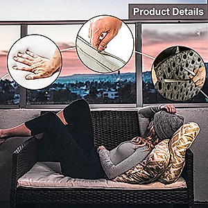 MAXCBD Patio Furniture Set 4 Pcs Outdoor Wicker Sofas Rattan Chair Wicker Conversation