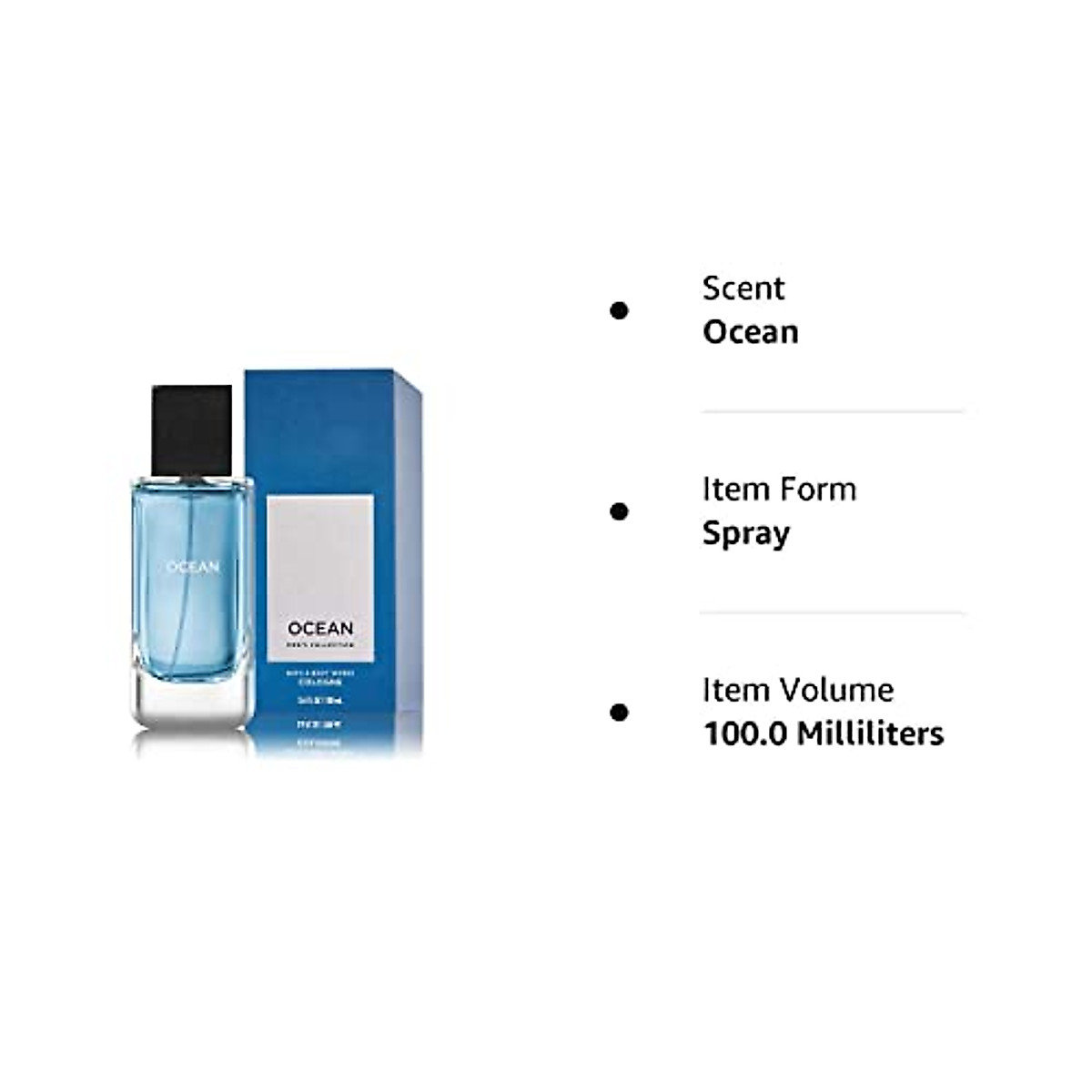 Bath and Body Works Ocean Cologne Men's Collection New Packaging 3.4 Ounce