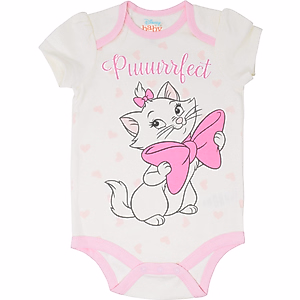 Disney Classics 101 Dalmatians Bambi Dumbo Aristocats Baby Girls 5 Pack Bodysuit 6-9 Months