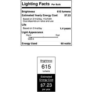 Westinghouse 4027 60-Watt, B10 Decorative Ceiling Fan Bulb, Candelabra Base, Clear, 2-Pack