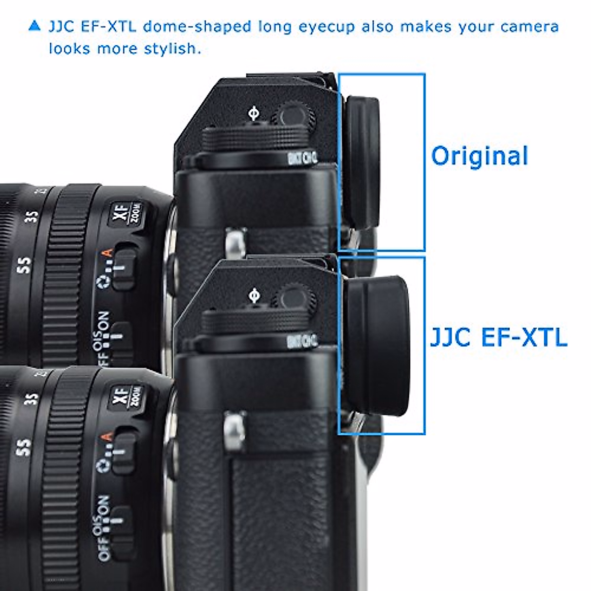 JJC Viewfinder Eyecup Eyepiece for Fuji Fujifilm X-T5 X-T4 X-T3 X-T2 X-T1 X-H1 X-H2 X-H2S GFX 100 GFX 100S GFX 50S and GFX 50S II Camera, Replaces Fuji Fujifilm EC-XT L Eyepiece