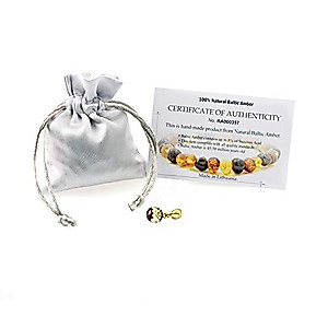 AmberJewelry Genuine Green Baltic Amber Bead Pendant, Small Faceted Green Baltic Amber Pendant Green Baltic Amber Gold Plated 925 Sterling Silver Charm Pendant handcrafted in Baltic Region