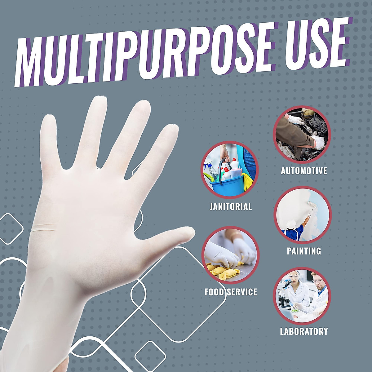 Reli. Latex Gloves, Small (110 Count) | Disposable | Powder-Free | White Gloves, Non-Sterile | All Purpose - Cleaning, Automotive, Cooking, Industrial, Laboratory | Single Use (Small)