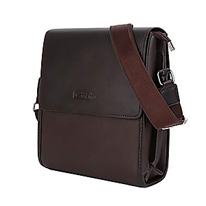Leathario Men's Leather Shoulder Bag Crossbody Bag For Men Small Messenger For Work Business Satchel Travel