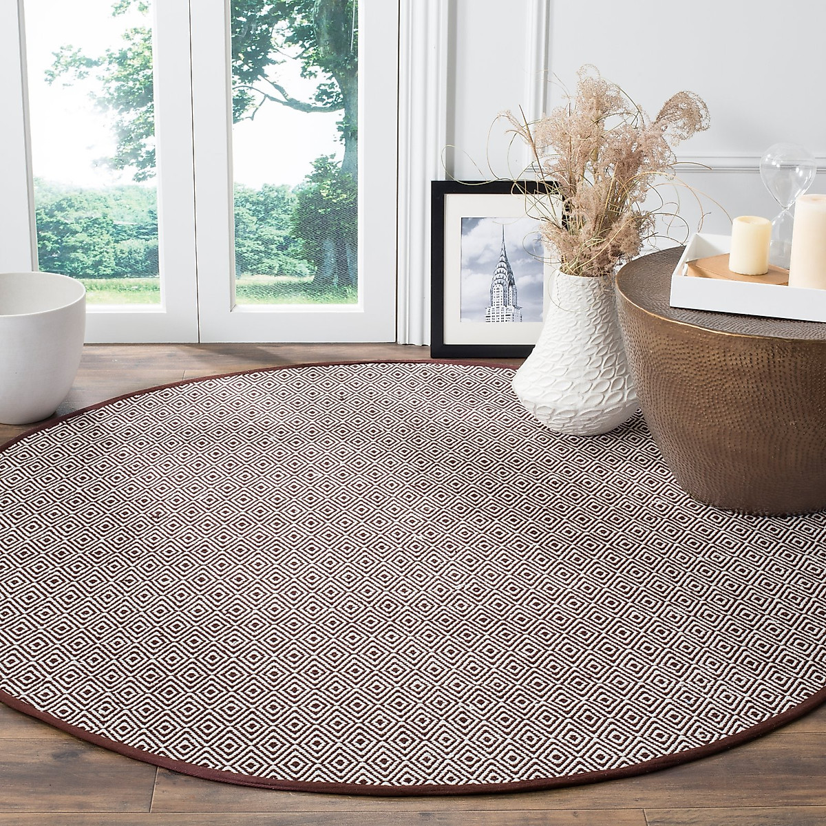 SAFAVIEH Montauk Collection Accent Rug - 3' x 5', Ivory & Light Blue, Handmade Flat Weave Cotton, Ideal for High Traffic Areas in Entryway, Living Room, Bedroom (MTK515D)