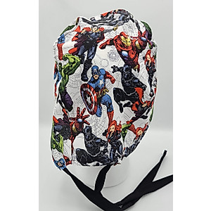 Marvel Comic Book Super Hero Characters Surgical Scrub Cap Medical Hat Hospital Cover