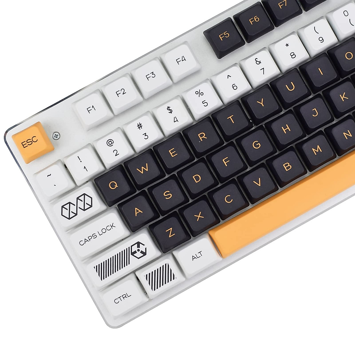 MOLGRIA Virtual War Keycaps 123 Set for Gaming Keyboard, PBT XDA Profile Dye Sublimation Custom Keycaps for Gateron Kailh Cherry MX Switch 104/87/71/61 60 Percent Keyboard(Central Black)