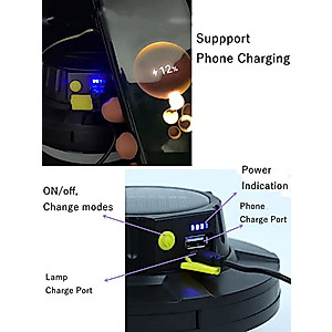 HULPPRE Solar Camping Lantern with USB, 5+1 Leaves 96leds Brighter Portable Tent Lights, Support Phone Charging Emergency Solar Lantern Lamp for Hurricane,Hiking,Chicken Coop,Canopy,Shed/Barn