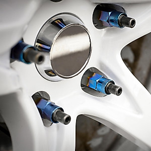 Dorman 713-385T Ti-Blue Open End Knurled Wheel Nuts Compatible with Select Models, 20 Pack