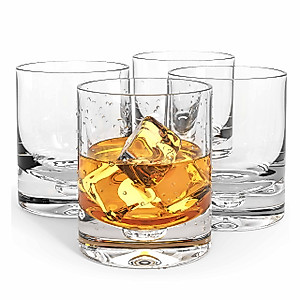 Badash Galaxy Crystal Old Fashioned Glasses - Set of 4 Mouth-Blown Lead-Free Crystal 8 oz. Rocks Glasses for Whiskey, Bourbon & Scotch